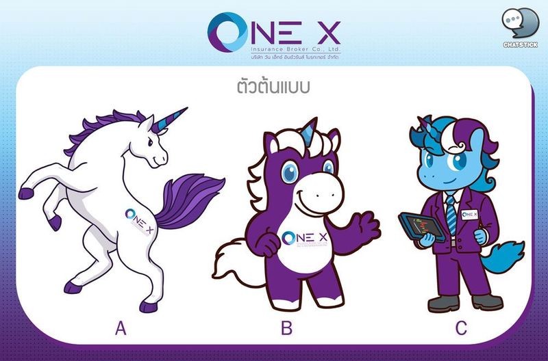 [ChatStick - ออกแบบสติ๊กเกอร์ไลน์ และ สร้างแบรนด์] มาสคอต "ONE X ...