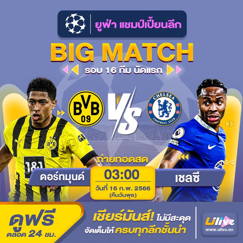 [Ulive.co รวมทุกกีฬาระดับโลก] วันพฤหัสบดีที่ 16 กุมภาพันธ์ 2566 (คืนวันพุธ) เวลา 03.00 น. ดอร ...