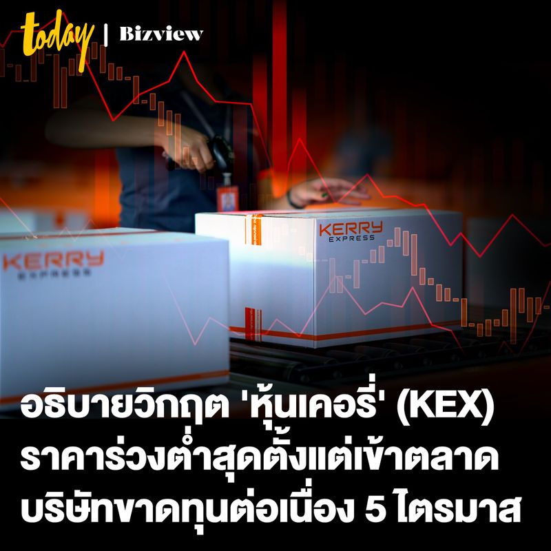 [TODAY Bizview] 'หุ้นเคอรี่' (KEX) ราคาร่วงต่ำสุดตั้งแต่เข้าตลาด บริษัทขาดทุนต่อเนื่อง 5 ไตรมาส ...