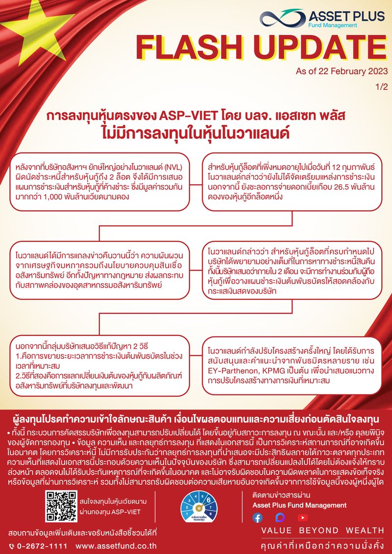 [Asset Plus Fund Management] Asset Plus: Flash Update 22 Feb 2023 การ ...