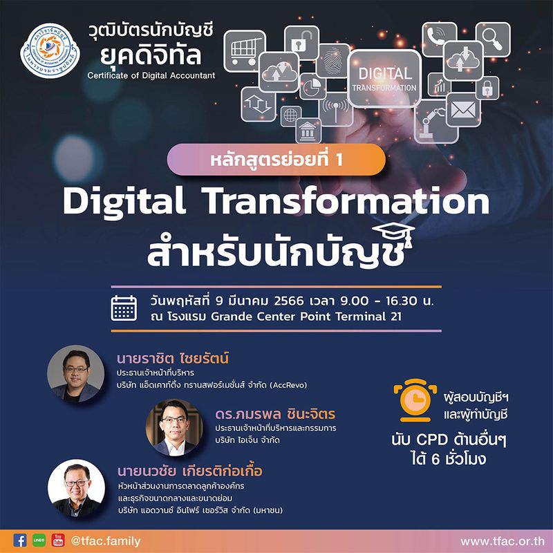 [AI GEN : ไอเจ็น] หลักสูตรย่อยที่1 Digital Transformation สำหรับงาน ...