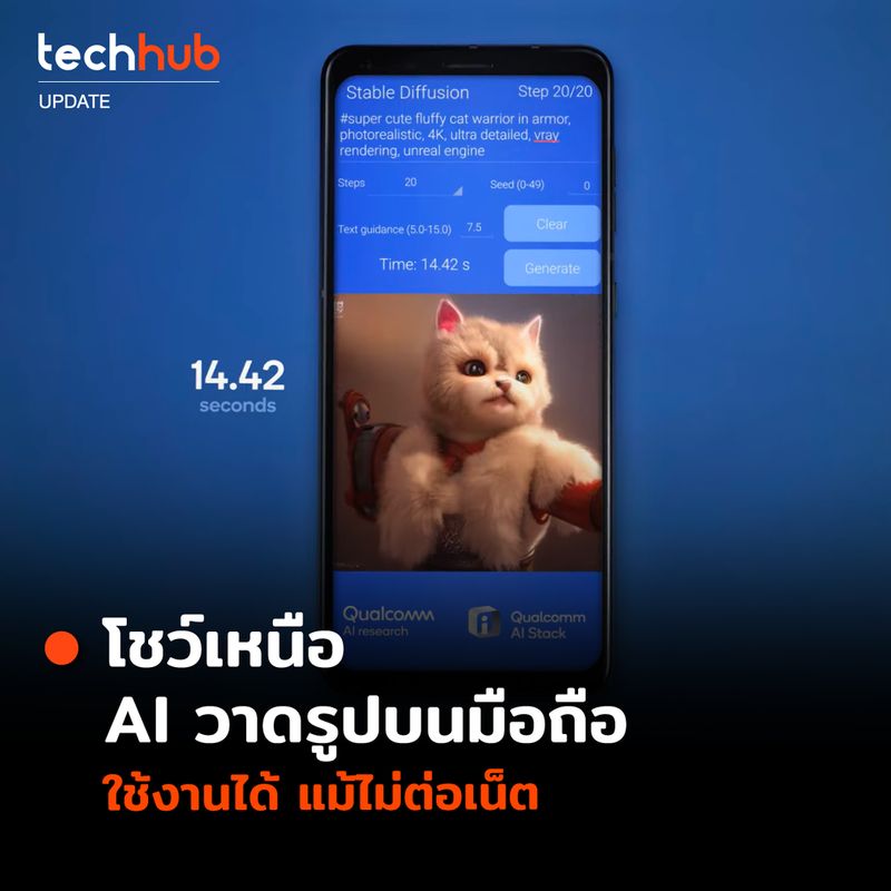 [Techhub] AI วาดรูปบนมือถือ ใช้งานได้ แม้ไม่ต่อเน็ต [สู่อุปกรณ์พกพา] เพื่อโชว์ให้เห็นว่า ...