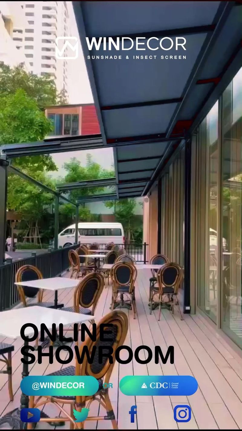 [WINDECOR] เหมาะเป็นหลังคาโรงรถ พื้นที่นั่งเล่น คลุมสระว่ายน้ำ หรือส่วนภายนอกของร้านอาหาร