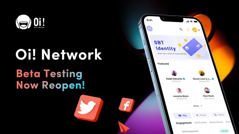 [Airdrops Hunter] New Airdrops : Oi Network Beta Reward Total : 70,000,000 MOM & How joined with ...