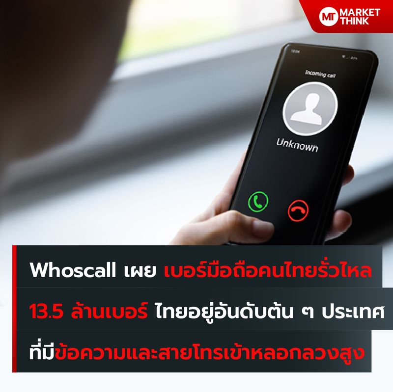 [MarketThink] Whoscall เผย เบอร์มือถือคนไทยรั่วไหล 13.5 ล้านเบอร์ Whoscall แอปพลิเคชันระบุตัวตน ...