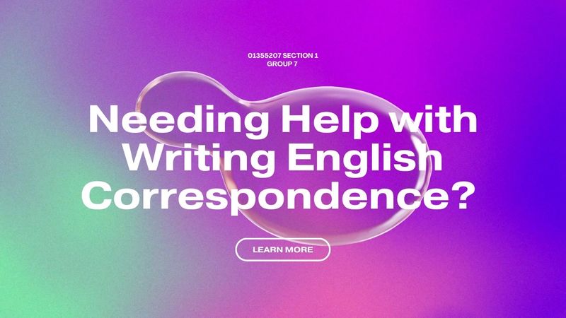 [Writing English Correspondence] Needing Help with Writing English ...