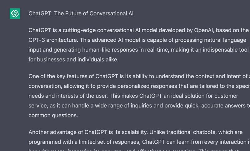 [บทความ] ChatGPT: อนาคตของการสนทนา AI ChatGPT เป็นโมเดล AI เชิงสนทนาที่ ...