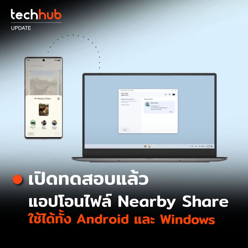 [Techhub] เปิดทดสอบแล้ว แอปโอนไฟล์ ใช้ได้บน Android และ Windows [โอนข้ามกันง่ายขึ้น] อีกหนึ่งแอป ...