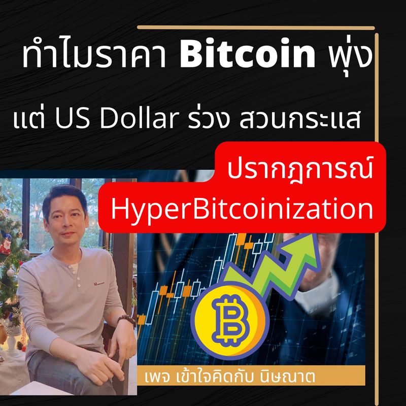 [เข้าใจคิด กับ นิษณาต] ทำไม Bitcoin ราคาพุ่งแรง..สวนเงิน US Dollar อ่อนยวบ..HyperBitcoinization