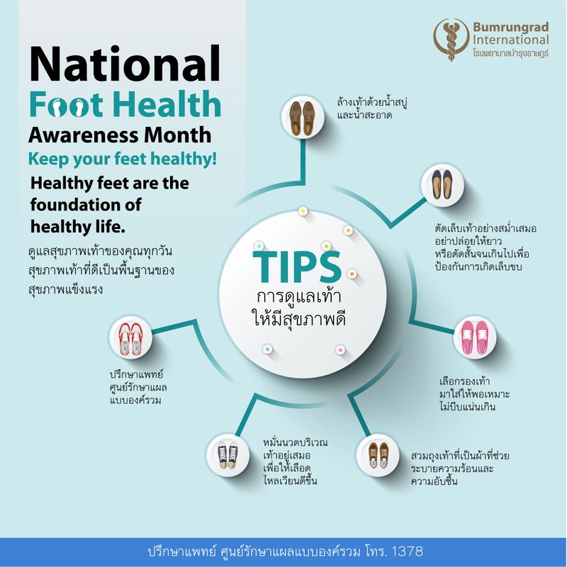 [Bumrungrad International] เดือนแห่งการดูแลสุขภาพเท้า (National Foot ...