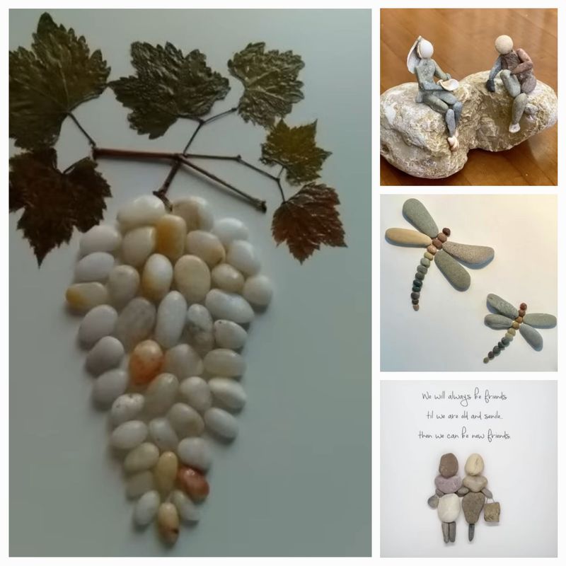 [Everythinghobby] ไอเดีย:หิน ไม้ในสวนรอบ ๆ บ้าน นำมาทำเป็นศิลปะ เป็น ของฝาก ให้เพื่อน ๆ หรือเป็น ...