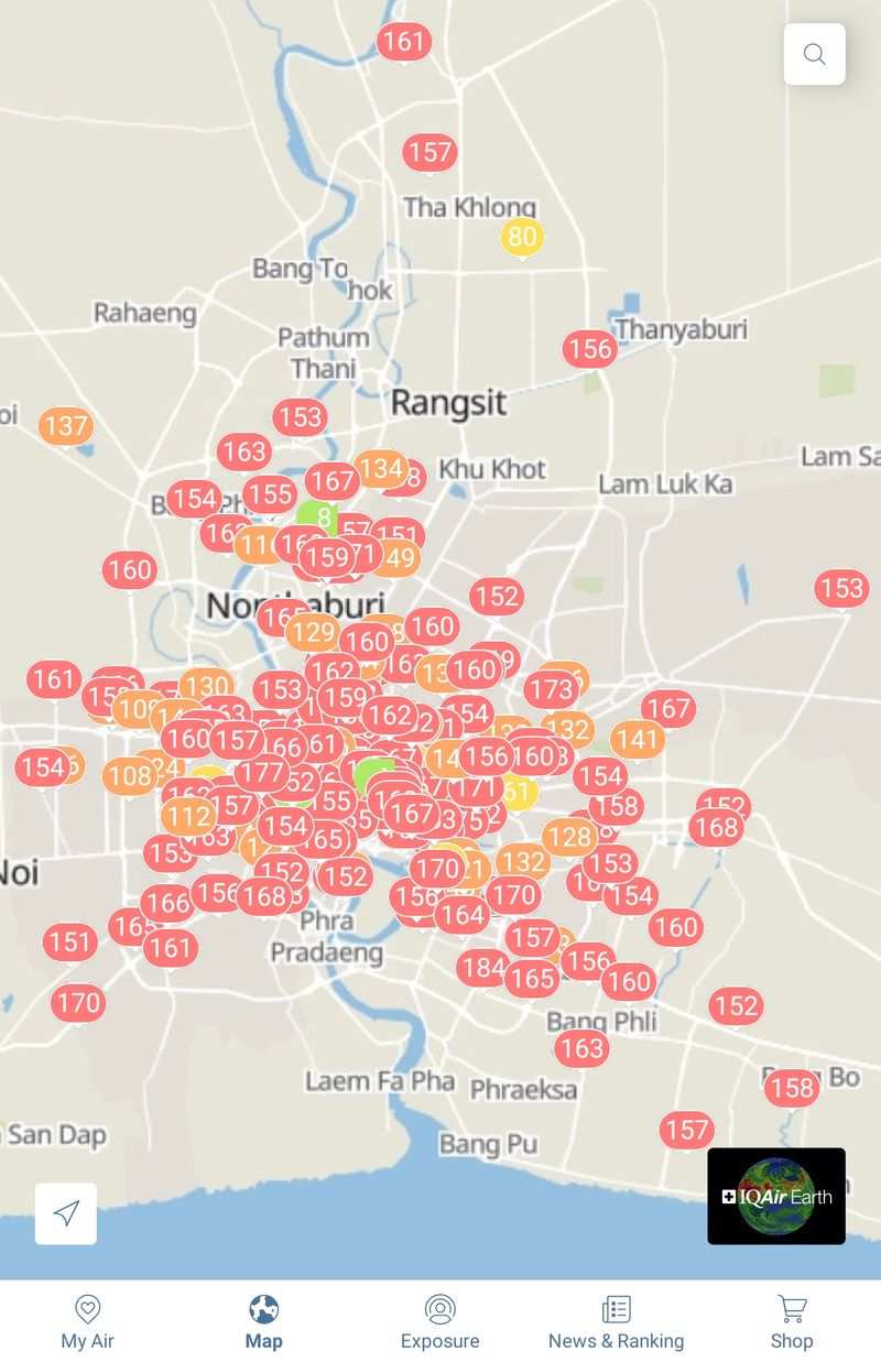 [คน 80 90] รายงานคุณภาพอากาศ ค่า AQI ประจำวันที่ 22 เมษายน 2566 เวลา 13:50 น. เกณฑ์ที่มีผลกระทบ ...