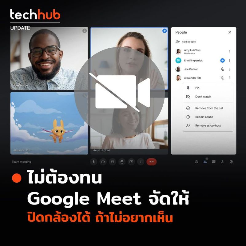 [Techhub] ปิดกล้องได้ ถ้าไม่อยากเห็น เลิกรำคาญสายตา ใครที่ประชุมออนไลน์แล้วเจอปัญหาภาพเคลื่อนไหว ...