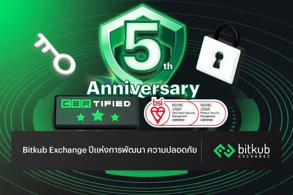 [Bitkub.com] ครบรอบ 5 ปี Bitkub Exchange พัฒนาความปลอดภัยตามมาตรฐานสากล ในปี 2566 นับเป็นการก้าว ...