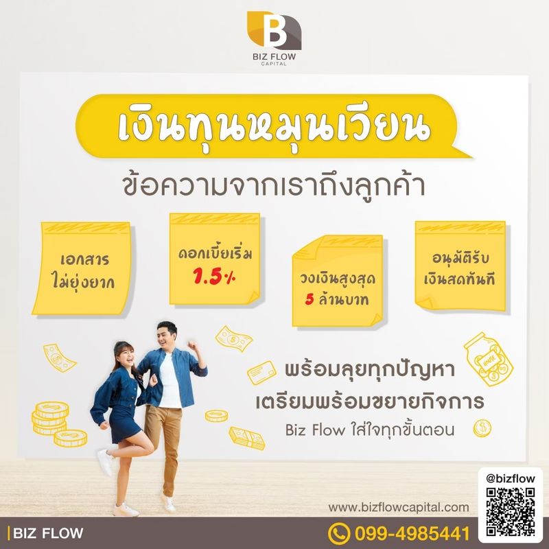 [bizflow] #เงินทุนธุรกิจ #สินเชื่อระยะสั้น #สินเชื่อOD เชื่อถือได้จริง100% อนุมัติง่าย ไว ...