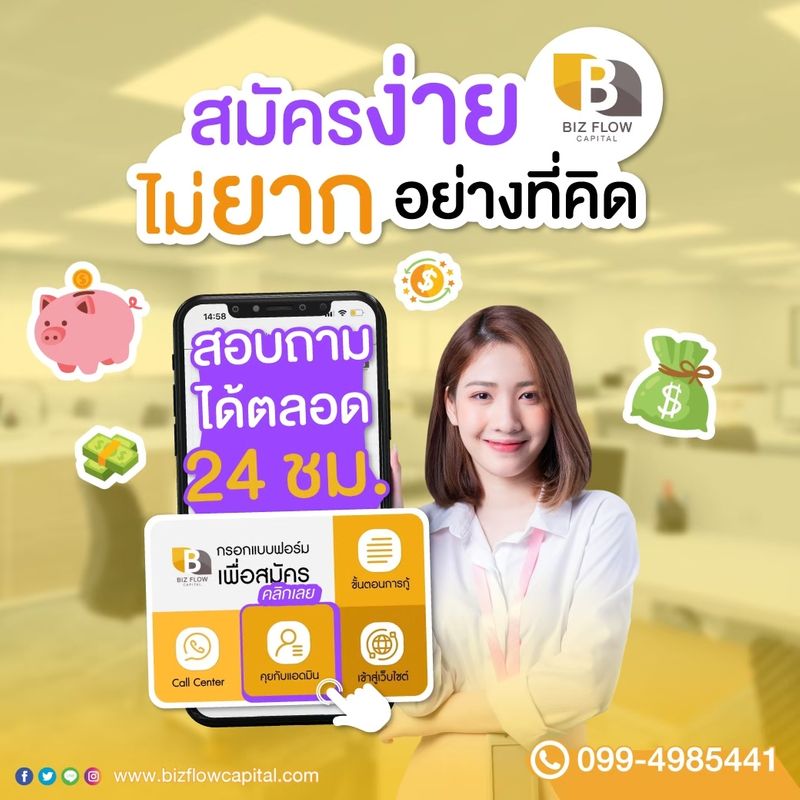 [bizflow] #เงินทุนธุรกิจ #สินเชื่อระยะสั้น #สินเชื่อOD #เจ้าของกิจการ #สินเชื่อเงินด่วน ...