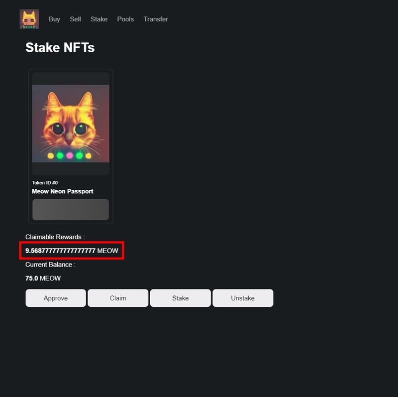 [Supakarn Suksawadi] 😸 💱 ระบบ Staking รับ #Meow Token 🪙 แค่มี NFT Meow Passport (Free Mint ...