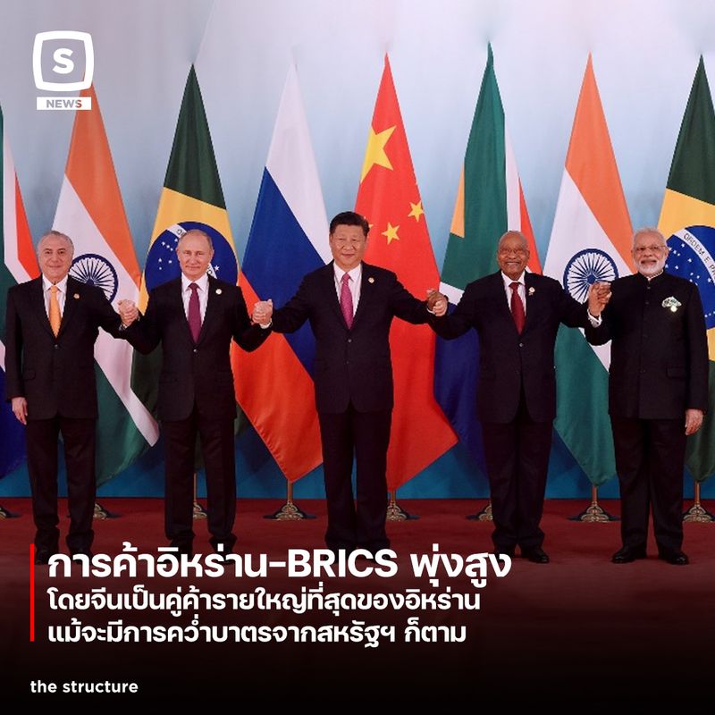 [The Structure] การค้าอิหร่าน-BRICS พุ่งสูงโดยจีนเป็นคู่ค้ารายใหญ่ที่สุดของอิหร่าน แม้จะมีการ ...