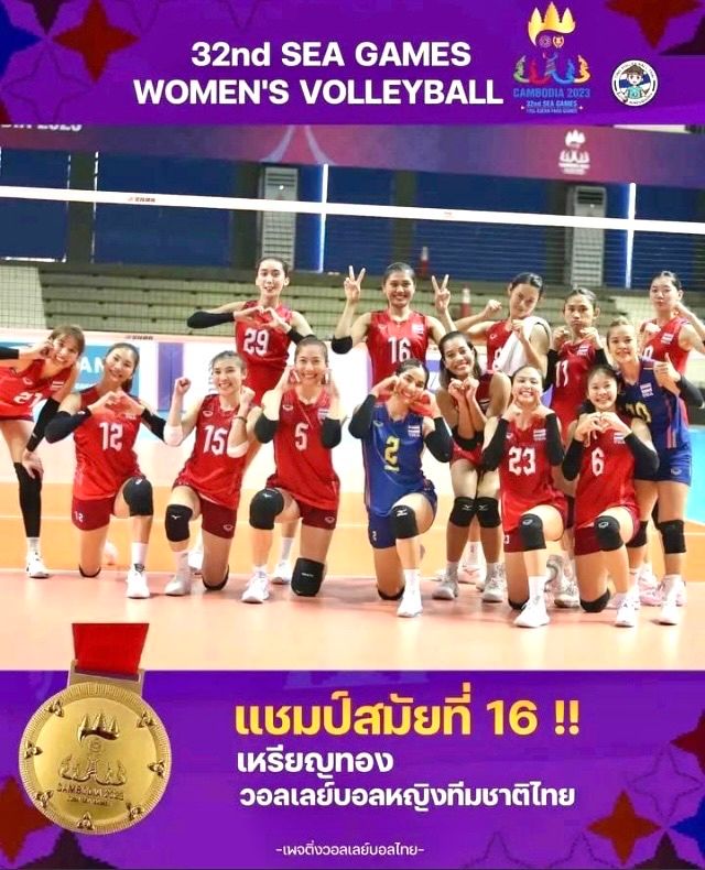 [Sorrasin ] “วอลเลย์บอลสาวทีมชาติไทย” คว้าทอง แชมป์สมัย 14 ซีเกมส์ 2023 https://m.facebook.com ...