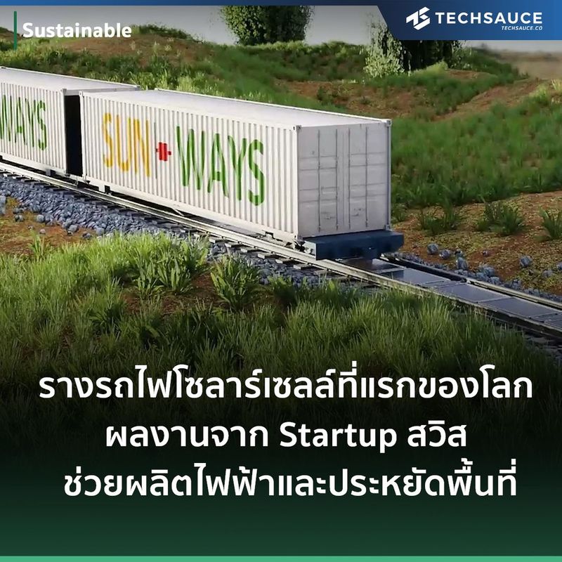 [Techsauce] รางรถไฟโซลาร์เซลล์ที่แรกของโลก จาก Sun-Ways Startup สวิส ปัจจุบันการใช้พลังงานสะอาด ...