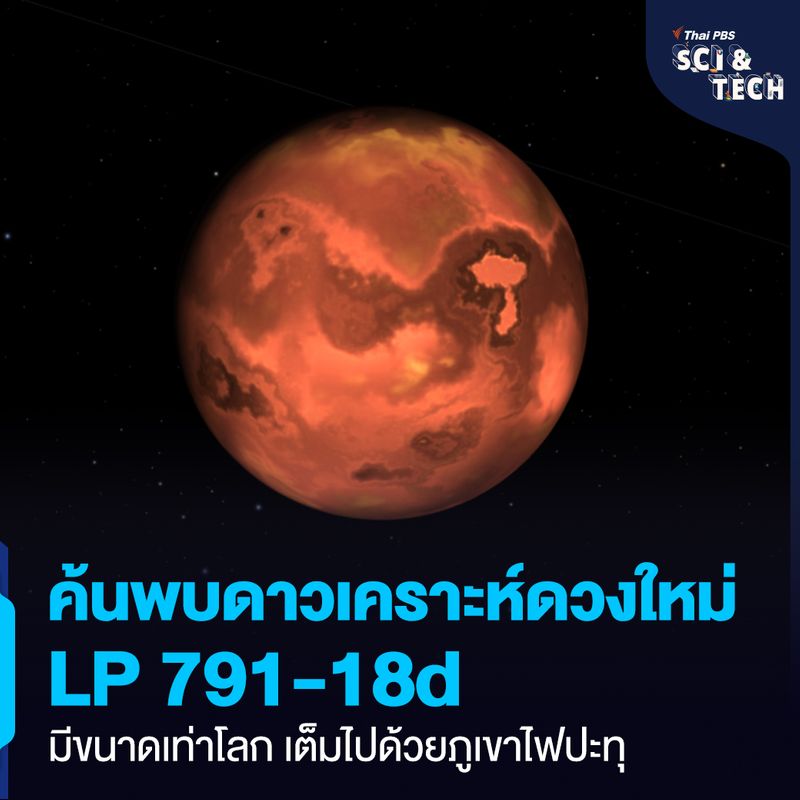 [Thai PBS - ไทยพีบีเอส] ค้นพบดาวเคราะห์ดวงใหม่ LP 791-18d มีขนาดเท่าโลก เต็มไปด้วยภูเขาไฟปะทุ ...