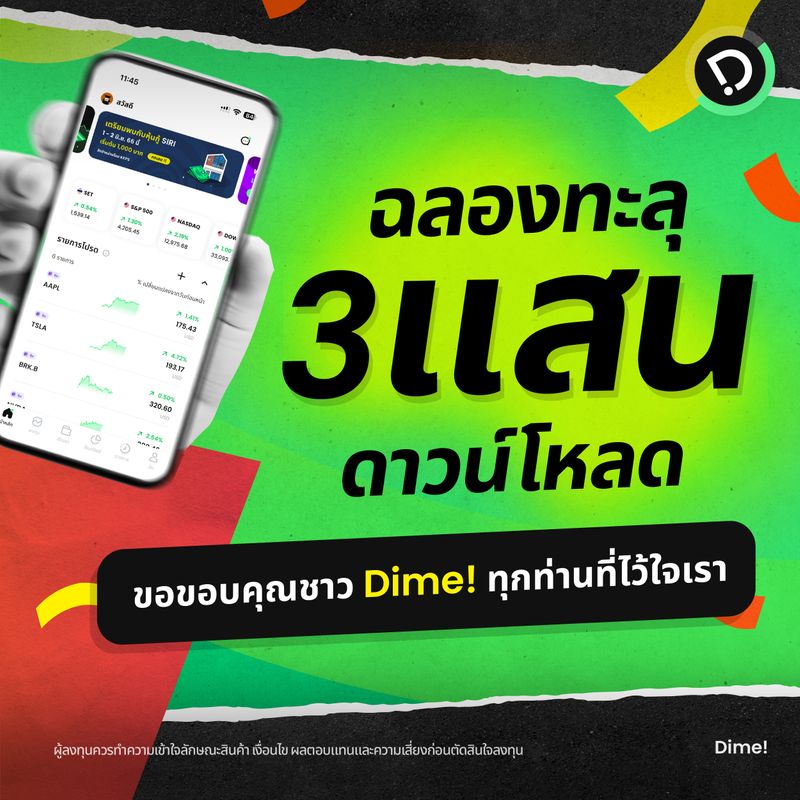 [Dime!] วันนี้แอปพลิเคชัน Dime! มียอดดาวน์โหลดทะลุ 300,000 ครั้งแล้ว 🔥 ขอบคุณทุกความเชื่อมั่นและ ...