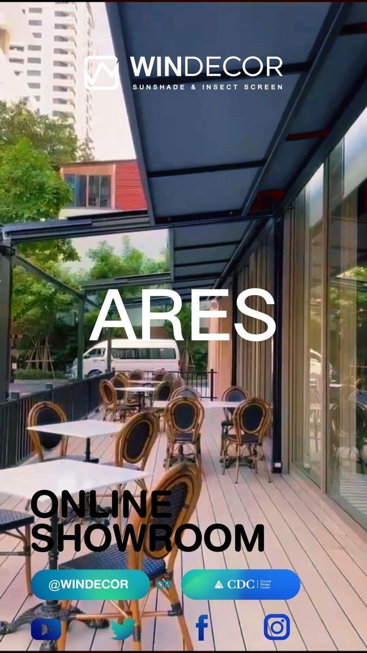 [Sale-Jean Windecor (จีนจุ๋ง มุ้งพับจีบญี่ปุ่น)] กันสาดเลื่อนเปิด-ปิดได้ (ARES) ทำได้กว้าง6เมตร ...