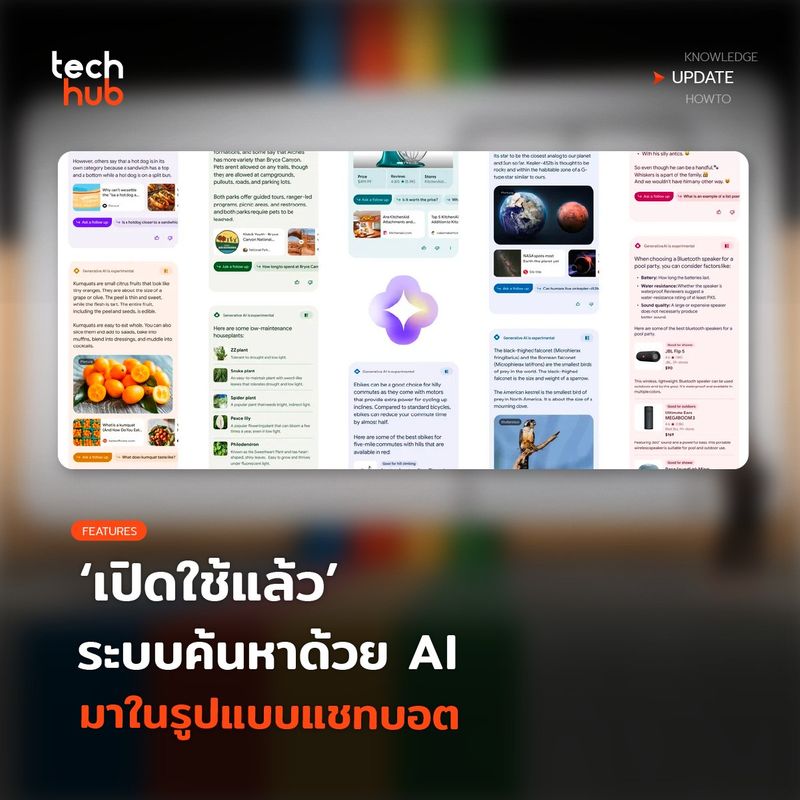 [Techhub] เปิดใช้ระบบค้นหาด้วย AI มาในรูปแชทบอต [มากกว่าเสิร์ช] การผสานรวมกันระหว่าง Search หรือ ...