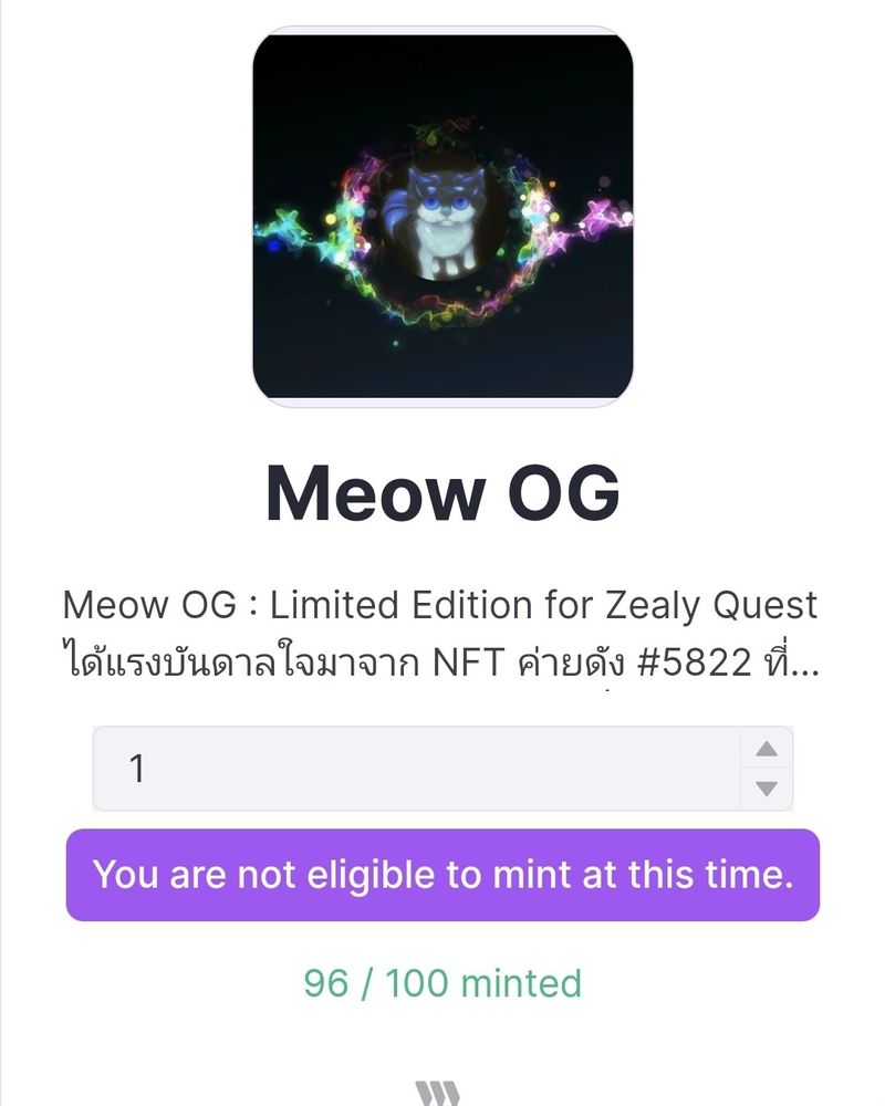 [Gaokub World] 😺 Meow Neon แจกไปแล้วสำหรับคนที่ ติด Top10 เควส Zealy ...