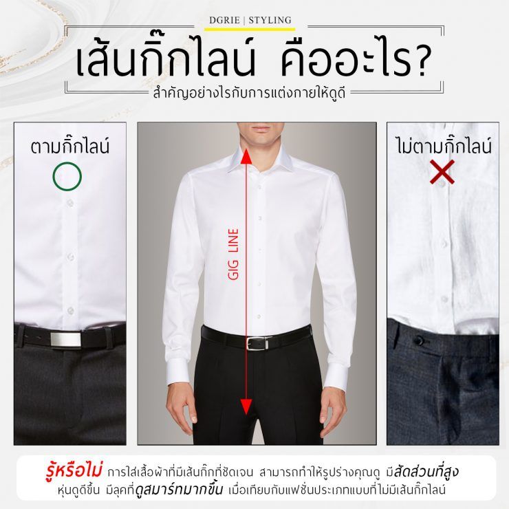 [DGRIE] GIG LINE SHIRT: กิ๊กไลน์ คืออะไร? เทรนด์แฟชั่นปัจจุบันนี้เรียก ...