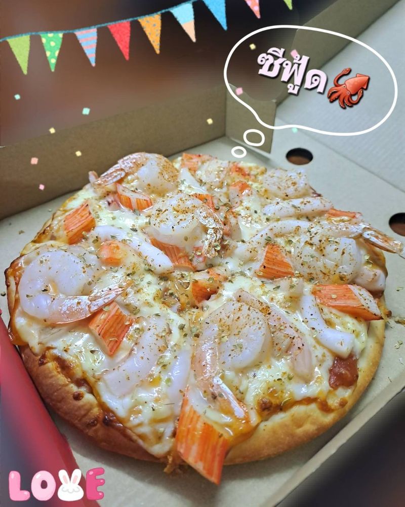 [Pizza-Thai สาย 5] ️ขอบคุณสำหรับออเดอร์วันนี้🙏🏻 🍕พิซซ่าหน้า ซีฟู้ด🦑🍕