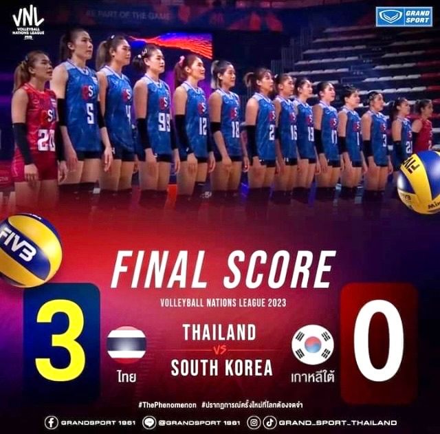 [Sorrasin ] สาวทีมชาติไทยดุ เก็บชัยเหนือสาวเกาหลีใต้ 3 : 0 ในศึก NFL 2023 สัปดาห์แรก https://m ...