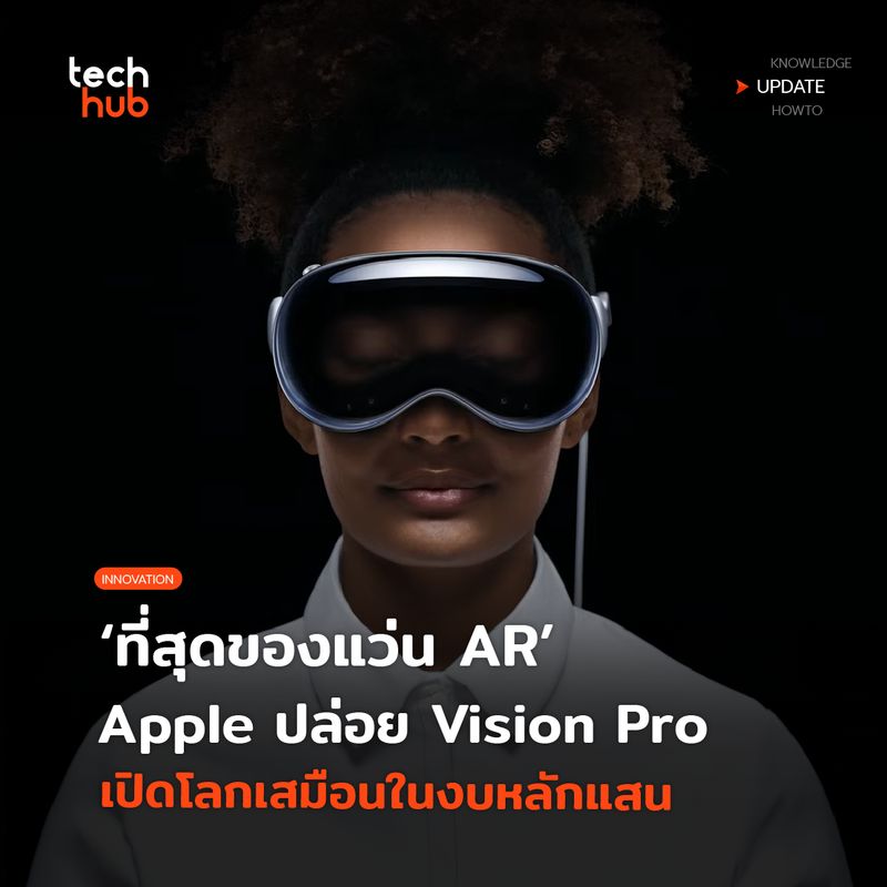[Techhub] เปิดโลกเสมือน Apple ปล่อยแว่น AR Vision Pro [One More Thing] แว่น AR ไม่ใช่ของใหม่ ที่ ...