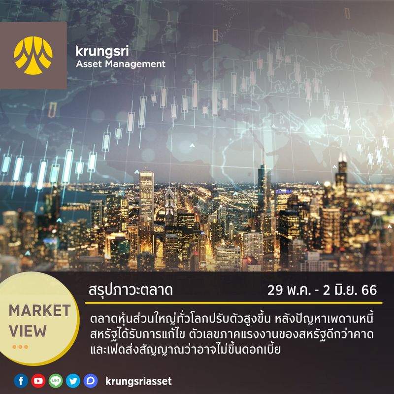 [Krungsri Asset Management] สรุปภาวะตลาดสัปดาห์ที่ 29 พ.ค. – 2 มิ.ย. 2566 🌐 ตลาดหุ้นส่วนใหญ่ทั่ว ...