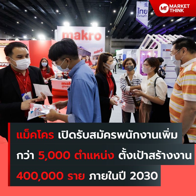 [MarketThink] แม็คโคร เปิดรับสมัครพนักงานเพิ่มกว่า 5,000 ตำแหน่ง ตั้งเป้าสร้างงาน 400,000 ราย ...