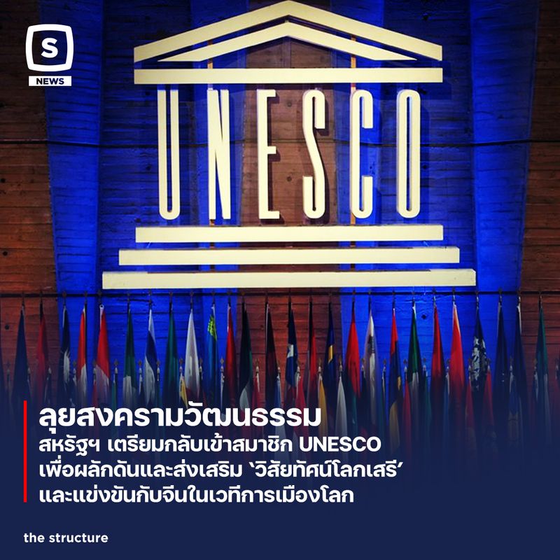 [The Structure] ลุยสงครามวัฒนธรรมสหรัฐฯ เตรียมกลับเข้าสมาชิก UNESCO ...