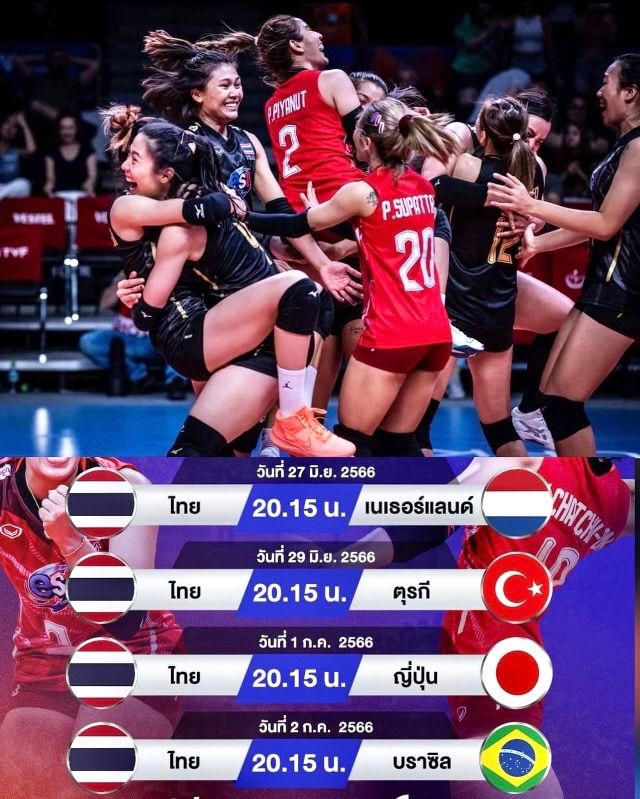 [Sorrasin ] วันนี้อย่าลืมเชียร์ วอลเลย์บอลไทย ใน VNL เวลา 20.15 น. ช่อง 7 ถ่ายสด https://m ...