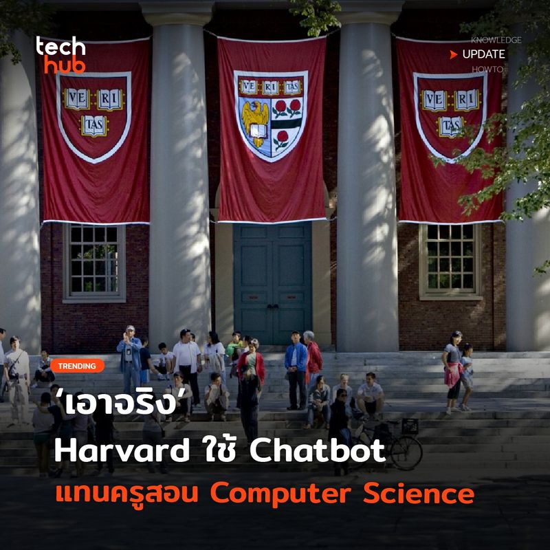 [Techhub] Harvard นำไปแล้ว... ในขณะที่โรงเรียนอื่นมีความกังวลเกี่ยวกับ ChatGPT แต่ Harvard ไม่ ...
