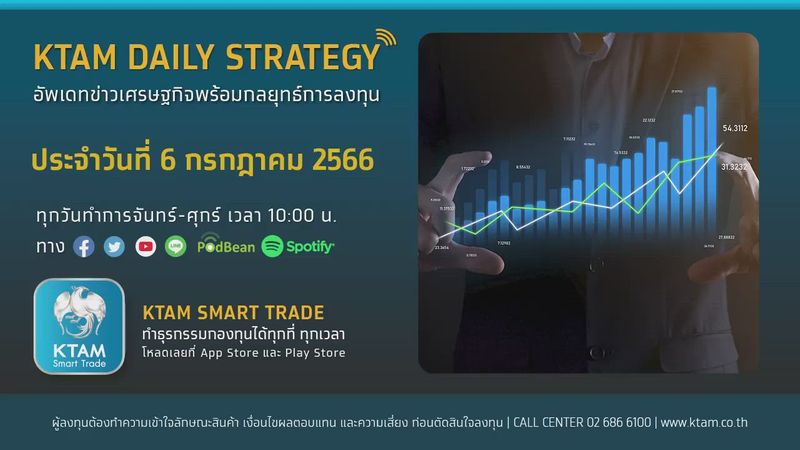 [Krungthai Asset Management] KTAM Daily Strategy 6 ก.ค. 2566 🔹สรุปข่าวในประเทศ และต่างประเทศ 🔹คำ ...