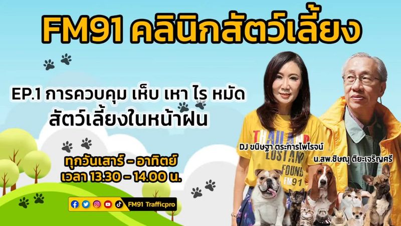 [FM91 Trafficpro] การควบคุม เห็บ เหา ไร หมัด สัตว์เลี้ยงในหน้าฝน EP.1 : FM91 คลินิกสัตว์เลี้ยง ...