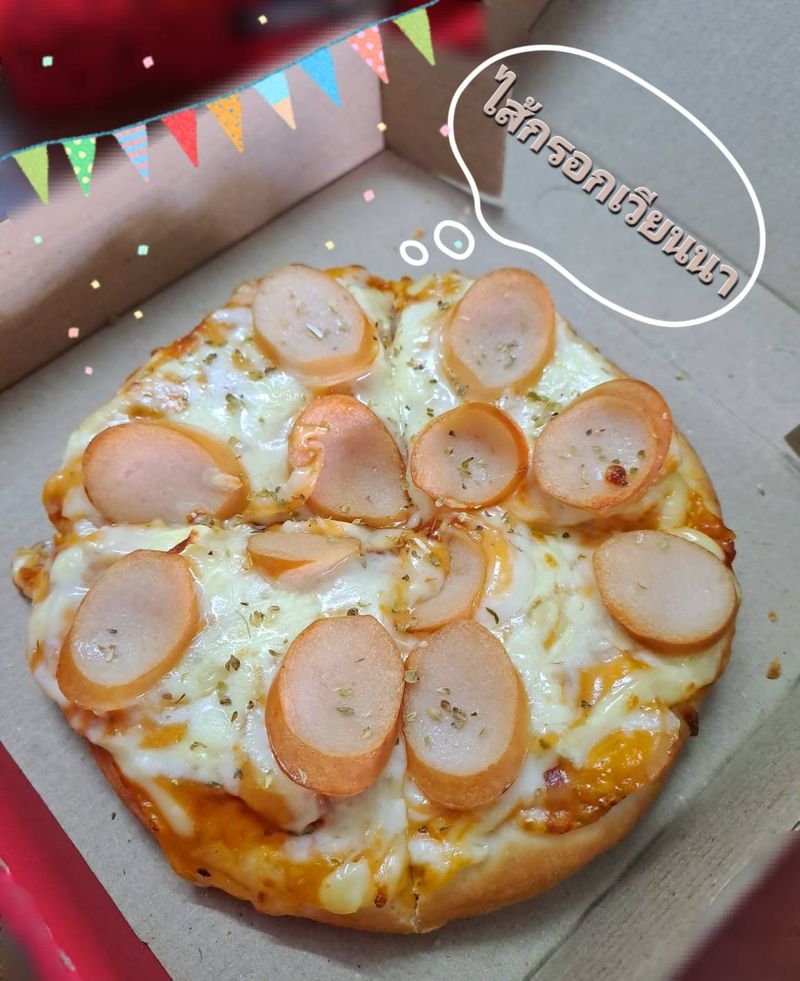 [Pizza-Thai สาย 5] ️ขอบคุณสำหรับออเดอร์วันนี้🙏🏻 🍕พิซซ่าหน้า ไส้กรอกเวียนนา🍕
