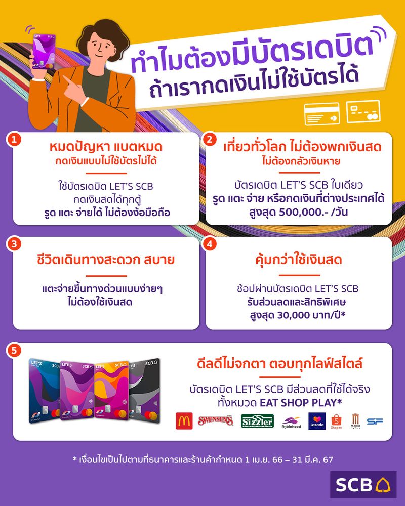 [SCB Thailand] ทำไมต้องมีบัตรเดบิตถ้าเรากดเงินไม่ใช้บัตรได้ หลายๆ คนคงเคยใช้บริการกดเงินสด แบบ ...