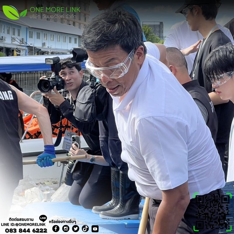 [ONE MORE LINK วันมอร์ลิงค์บริการกำจัดกากอุตสาหกรรม] ชัชชาติควง ‘แจ็คสัน หวัง’ ลงเรือเก็บขยะคลอง ...