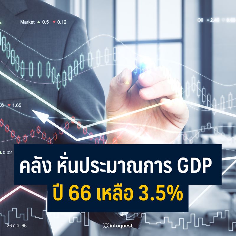 [InfoQuestNews - สำนักข่าวอินโฟเควสท์] 🔹คลัง หั่นประมาณการ GDP ปีนี้เหลือ 3.5% เหตุนักท่องเที่ยว ...