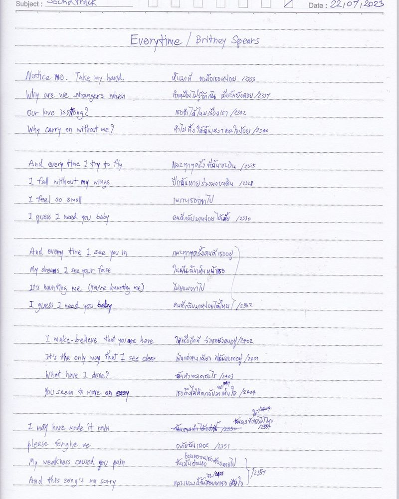 [เพลงพิรุณ] แปลเพลง Everytime - Britney Spears ประกอบนิยายเลสเบี้ยน ...