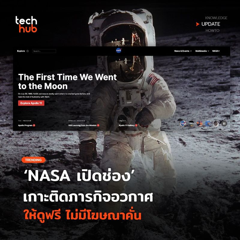 [Techhub] เปิดตัวสตรีมมิ่งใหม่จาก NASA รับชมคอนเท็นต์ได้แบบไม่มีโฆษณาคั่น NASA เตรียมยกระดับ ...