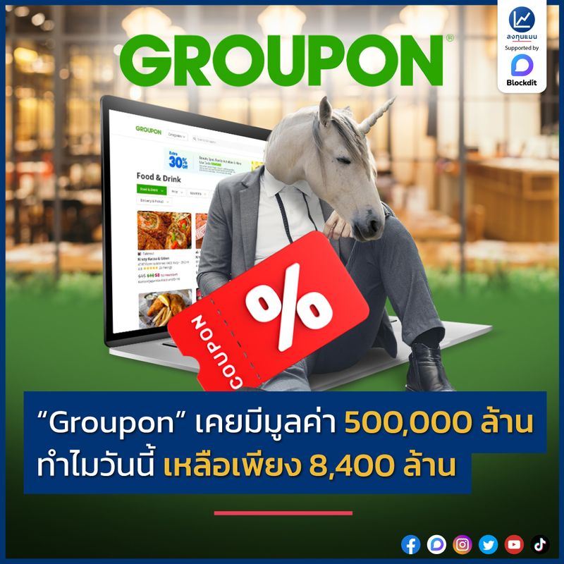 [ลงทุนแมน] “Groupon” เคยมีมูลค่า 500,000 ล้าน ทำไมวันนี้ เหลือเพียง ...
