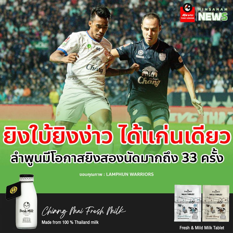 [Himsanam : ฮิมสนาม] โคขาว เขายังบะคม หละปูนสถิติการยิง 2 นัดทะลุ 30 ครั้งแต่ได้มาแค่ประตูเดียว ⚽️