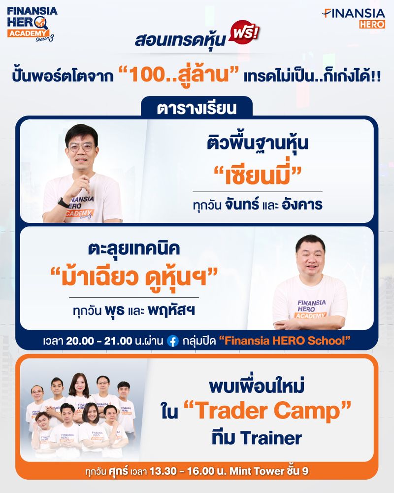 [Finansia HERO] 28 ส.ค.นี้..เรียนปั้นพอร์ตโตจาก “100..สู่ล้าน” กับ ...