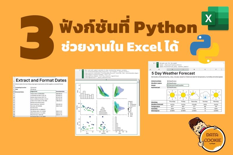 [Datacookie] 3ฟังก์ชันที่Pythonช่วยงานExcelได้ 🐍🤝 กระแส #PythonในExcel ในช่วงสัปดาห์ที่ผ่านมานี้ ...